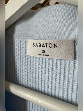 Babaton | Dresses | Babaton Sculpt Knit Polo Dress Iceberg Blue Xs ...